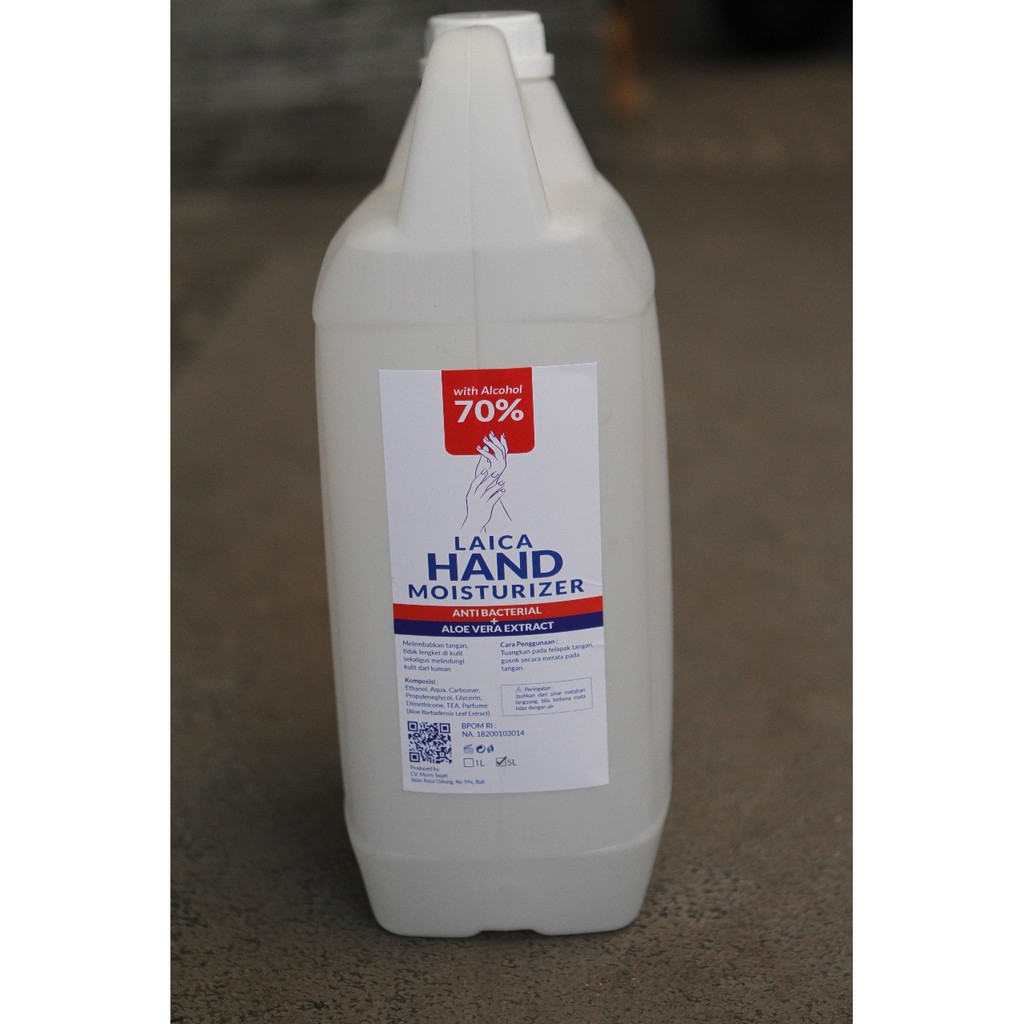 Jual LAICA Hand Sanitizer / Moisturizer Gel 5 liter (Jerigen) | Shopee ...
