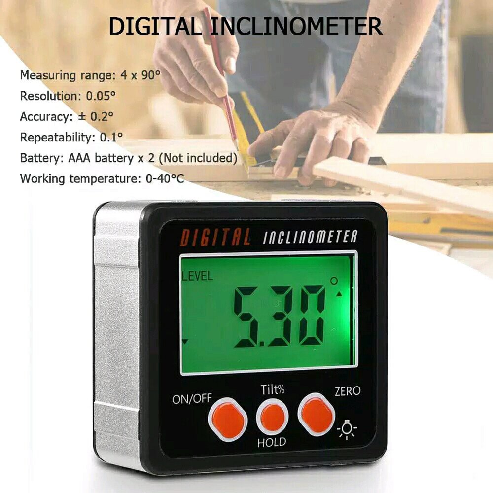 Jual Digital Inclinometer Busur Derajat Digital Angle Finder Bevel Box ...