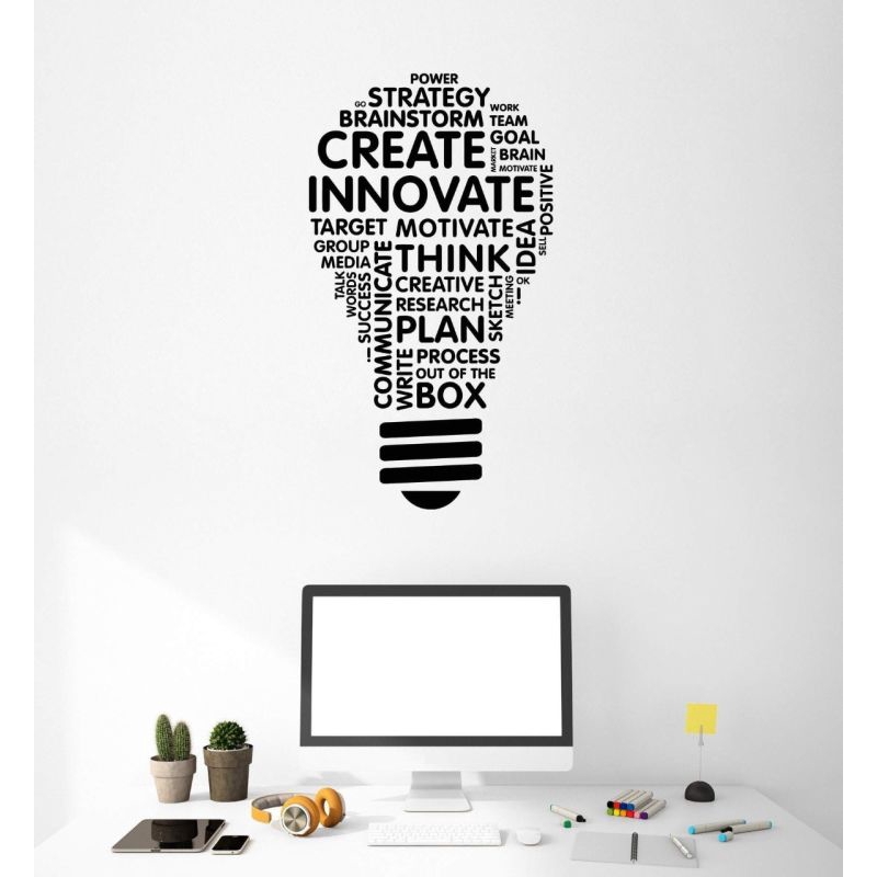Jual WPSBGS RD022 MOTIVATE QUOTE MOTIVASI NOTE BOHLAM BULP WALLSTICKER ...