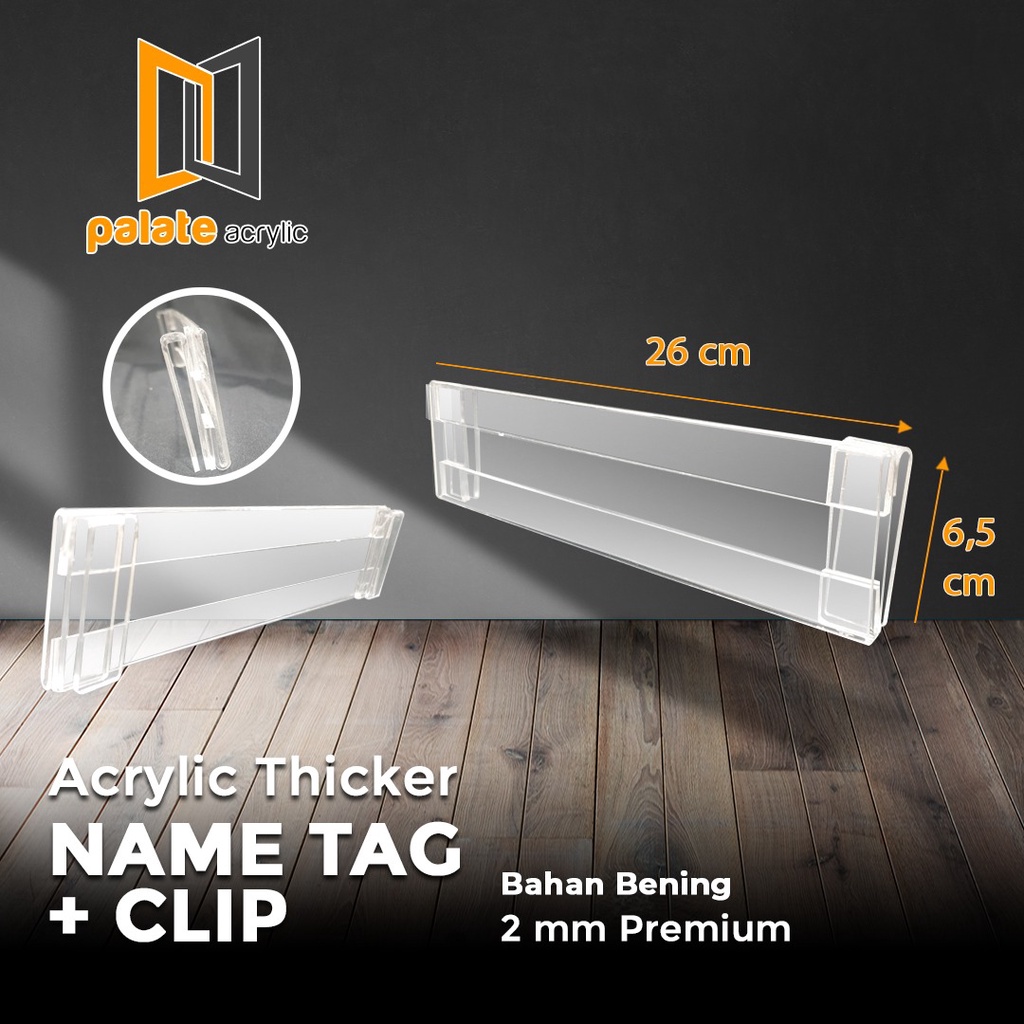 Jual AKRILIK THICKER NAME TAG / THICKER NAMA | Shopee Indonesia