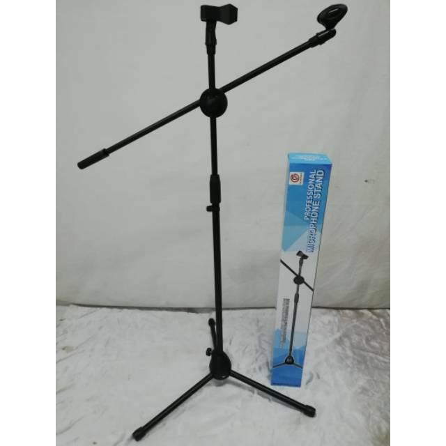 Jual Stand mic murah meriah stand Microphone Dual Mic Fahrenheit 104F | Shopee Indonesia