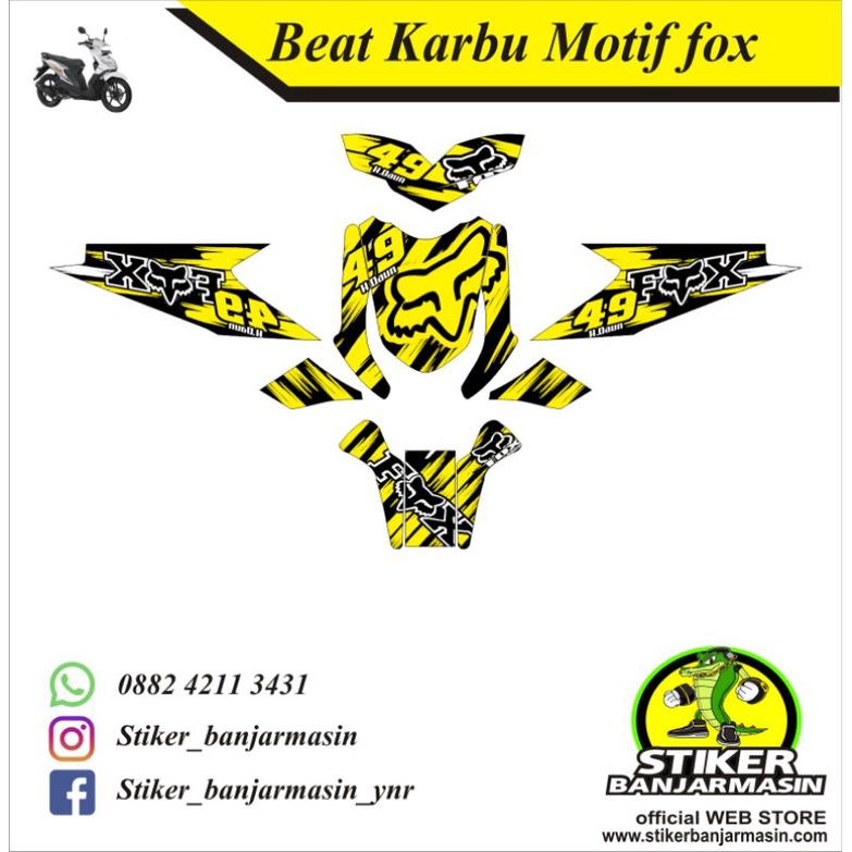 Jual DECAL / STRIPING / LES MOTOR BEAT KARBU ( MOTIF RACING , BALAP ...