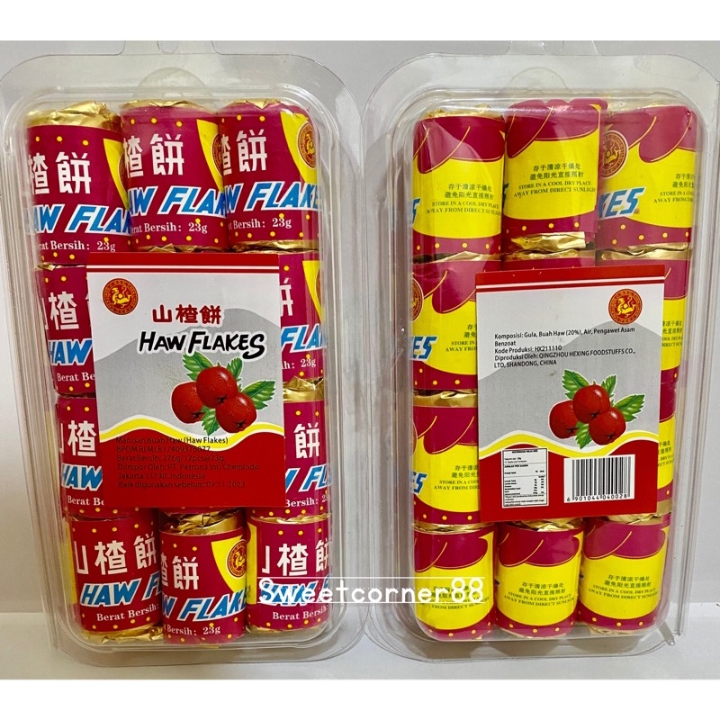 Jual MANISAN BUAH HAW / Haw Flakes Besar / Sanca / San Ca isi 12pcs ...