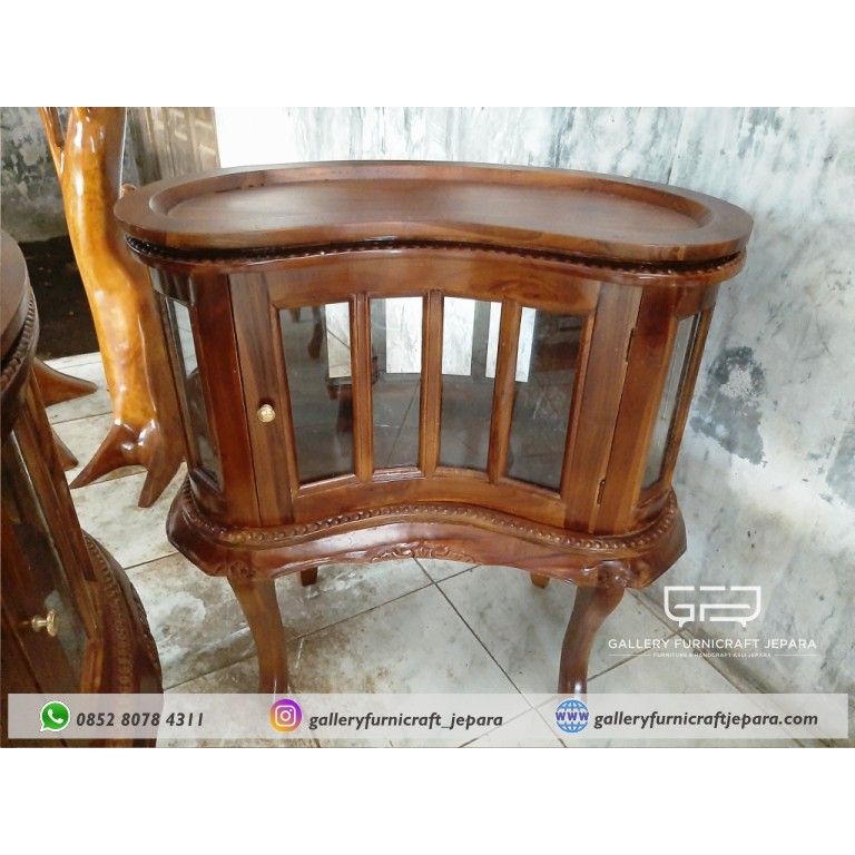 Jual Meja Teh Kayu Jati - model kacang 65cm | Shopee Indonesia