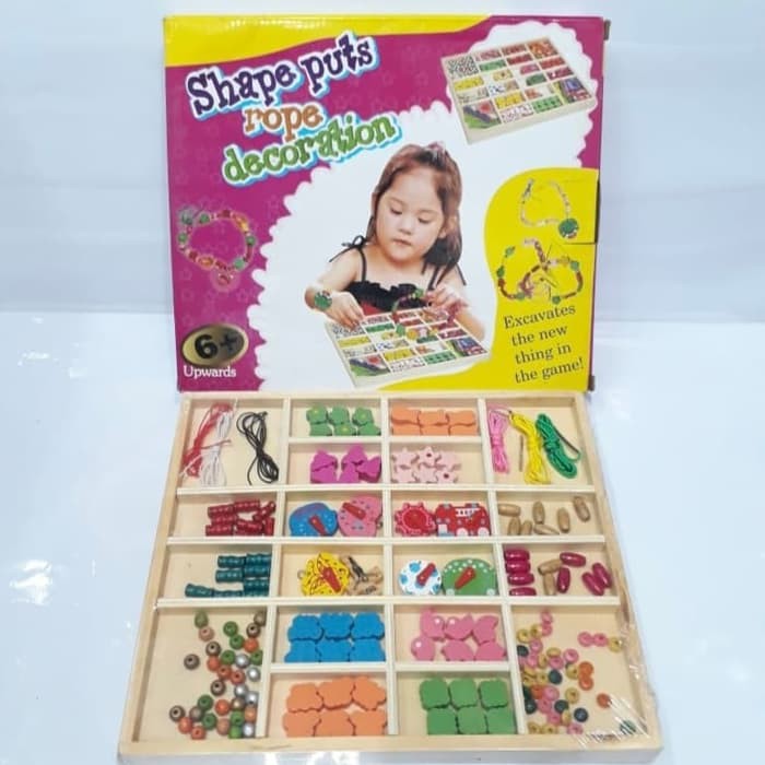 Jual [hero] Mainan Kreativitas Edukasi Anak Set Puzzle Meronce Beads ...