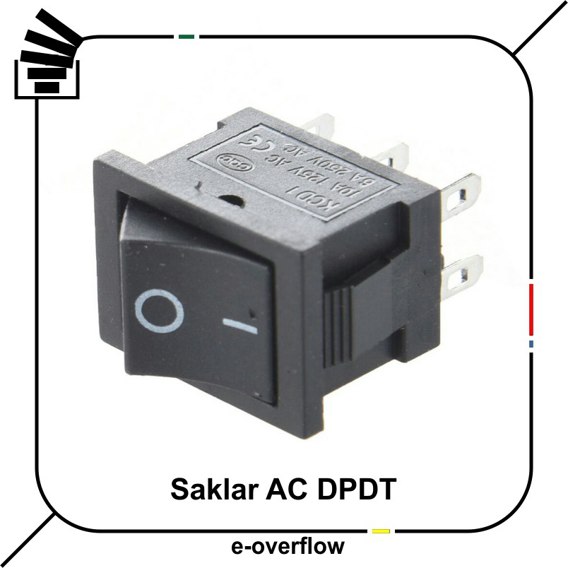 Jual Saklar AC 6 Pin DPDT Switch 6A 250V 10A 125V | Shopee Indonesia