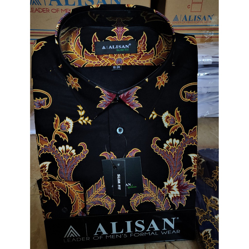 Jual ALISAN Original | Kemeja Batik Lengan Panjang - Model Slim Fit ...