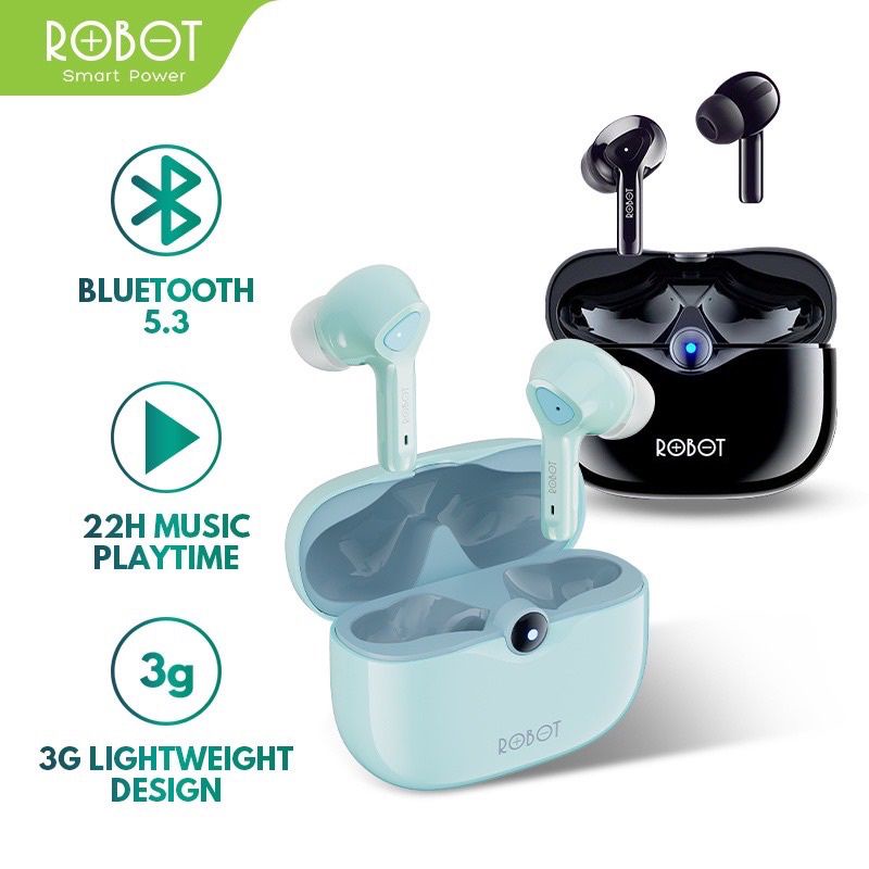 Jual Headset Bluetooth Robot Airbuds T30 TWS Earphone Wireless 5.3 ...
