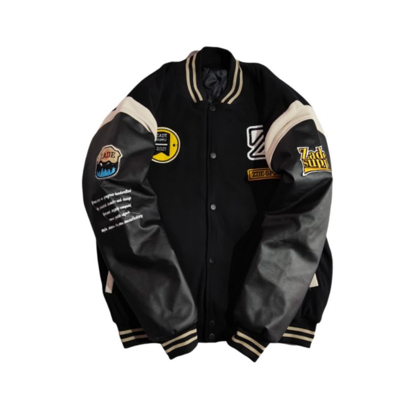 Jual Salvio Hexia Varsity Jacket Full Bordir Panda | Shopee Indonesia