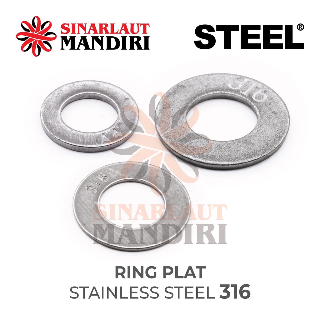 Jual Ring Plat Stainless Steel 316 / Plate Washer M10 (3/8) | Shopee ...