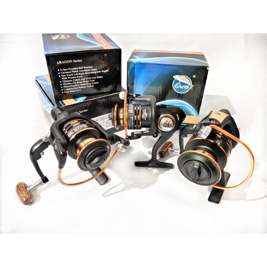 Jual Reel Pancing Spinning Orca Aragon 500 2000 3000 Kuat Terbaik ...