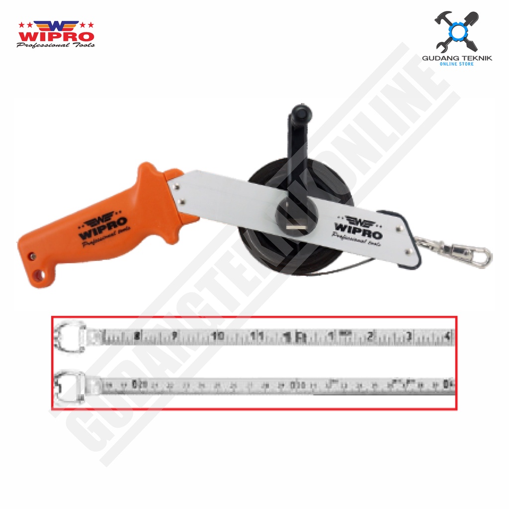 Jual Alat Ukur Rol Meter Minyak 30 Meter WIPRO 701-C / Meteran Roll ...