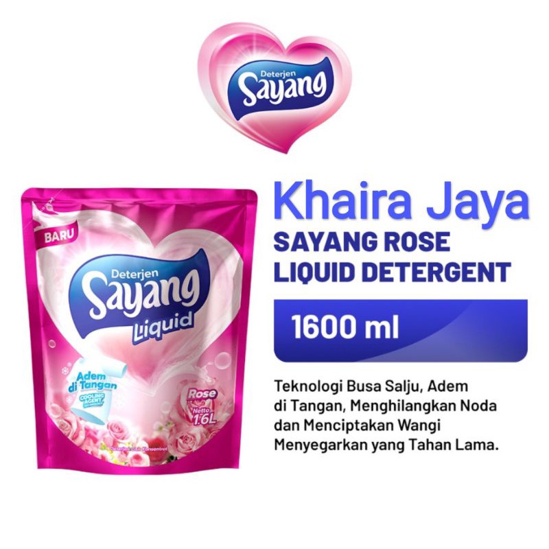 Jual Deterjen Sayang Bubuk Powder Detergent Cair Sayang Rose Original ...