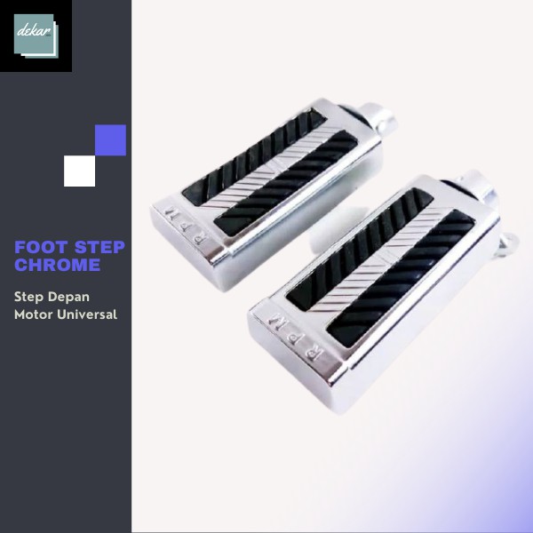 Jual Foot Step Depan Motor Universal Variasi Bar Step Warna Chrome ...