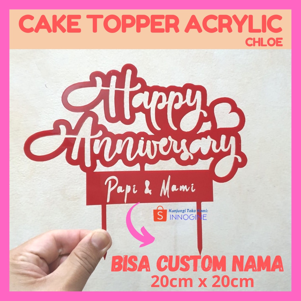 Jual Topper Happy Birthday Cake Topper Custom Toper Happy Birthday Cake ...