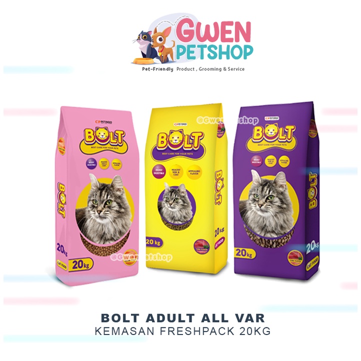 Jual (OJOL) Bolt 20KG - Catfood BOLT 20KG - makanan kucing merk BOLT 1 ...