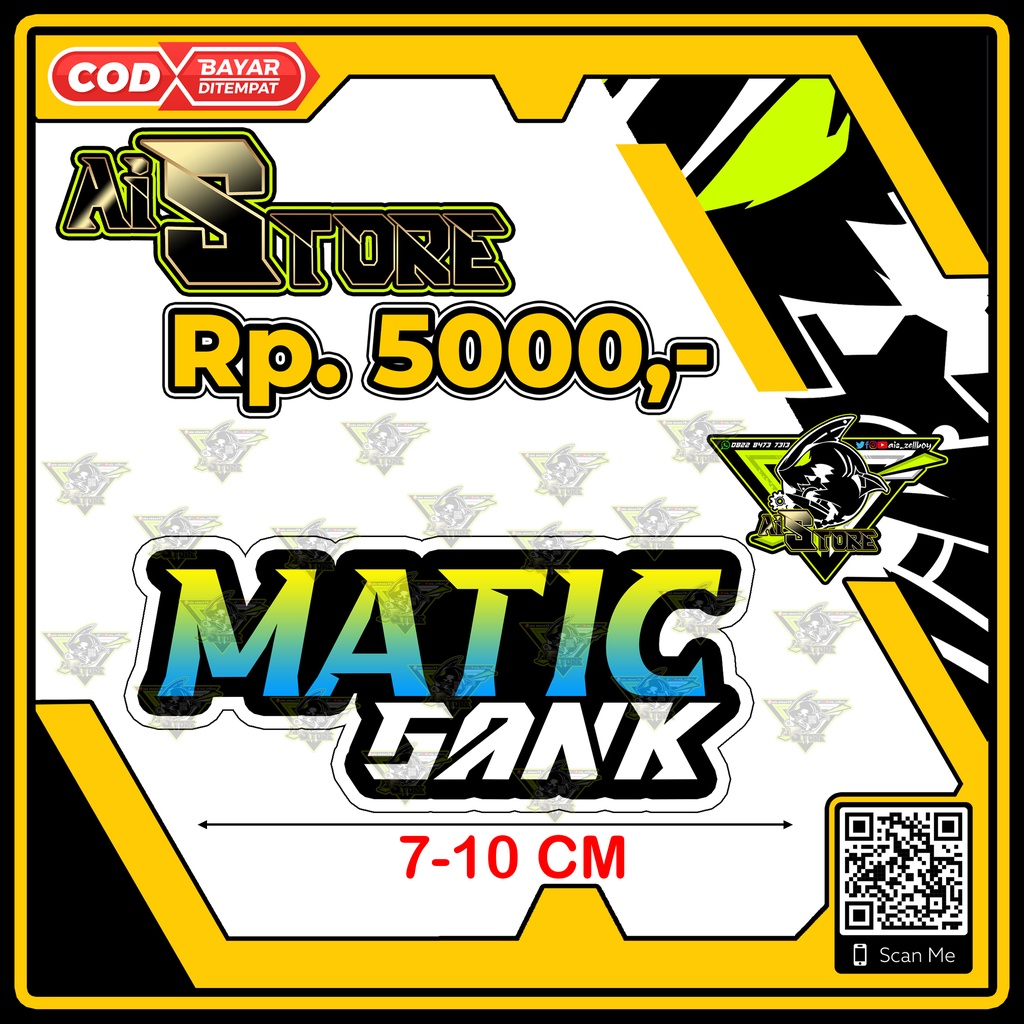 Jual Stiker Matic Gank | Shopee Indonesia Jual Stiker Matic Gank | Shopee Indonesia