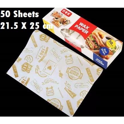 Jual Wrapper Makanan Kertas Roti Baking Paper Wax Paper Burger Sandwich ...