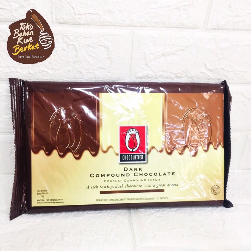 Jual COKLAT BATANG TULIP DARK 1 KG / CHOCOLATE COMPOUND CHOCOLATIER ...