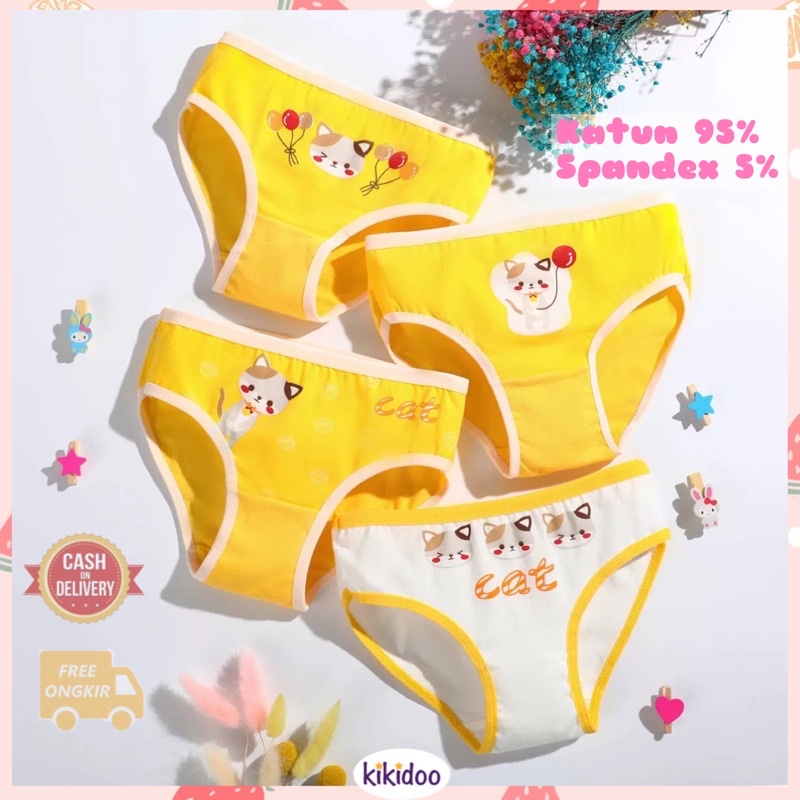 Jual Kikidoo Celana dalam anak cewek brief katun sempak anak perempuan ...