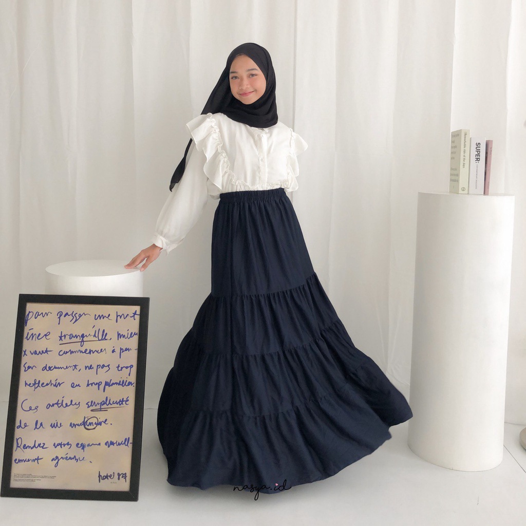Jual Mirabel Skirt by Nasya.id - Rok 4 susun - Rok rempel - Rok wanita ...