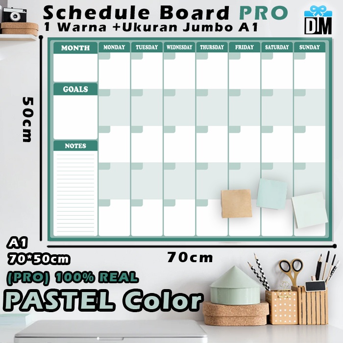 Jual Schedule Board PRO THE REAL PASTEL COLOR Papan Tulis Jumbo A1 ...