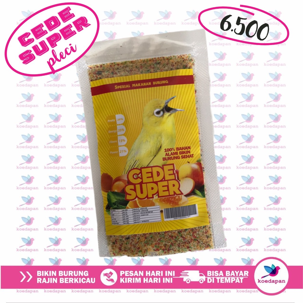 Jual MAKANAN BURUNG CEDE SUPER PLECI | Kemasan Ekonomis 100gram ...