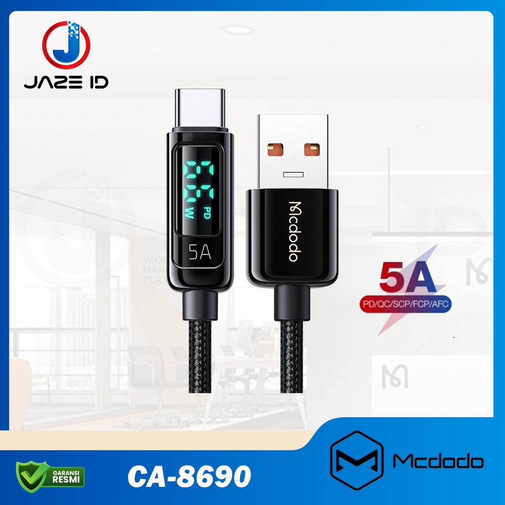 Jual MCDODO CA-8690 Kabel Cable Turbo Charge Digital 5A Type C to USB 1 ...