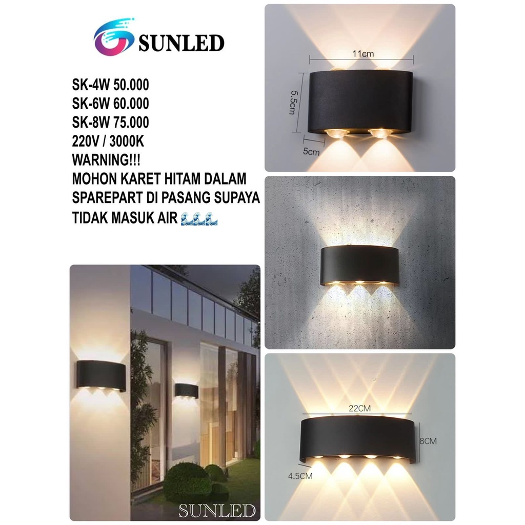 Jual SUNLED LAMPU DINDING SK-6W | Shopee Indonesia