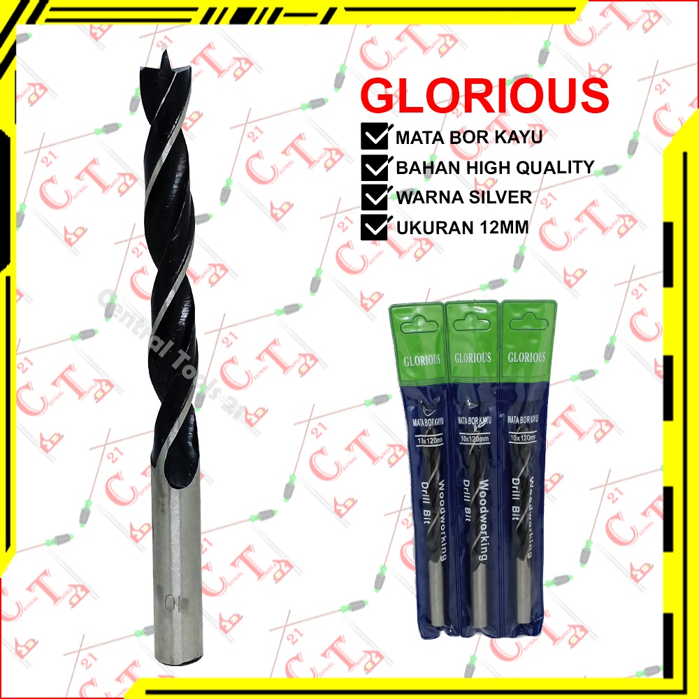 Jual Mata Bor Kayu 3MM 4MM 5MM 6MM 8MM 10MM 12MM Glorious Pembolong ...