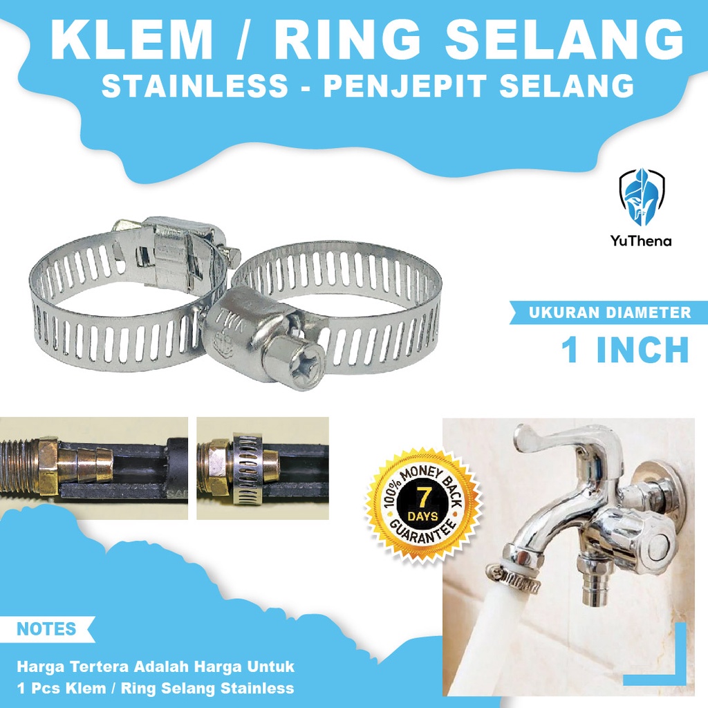 Jual YuThena - Klem Selang 1/2, 5/8, 3/4 , Dan 1 Inch Klem Selang ...