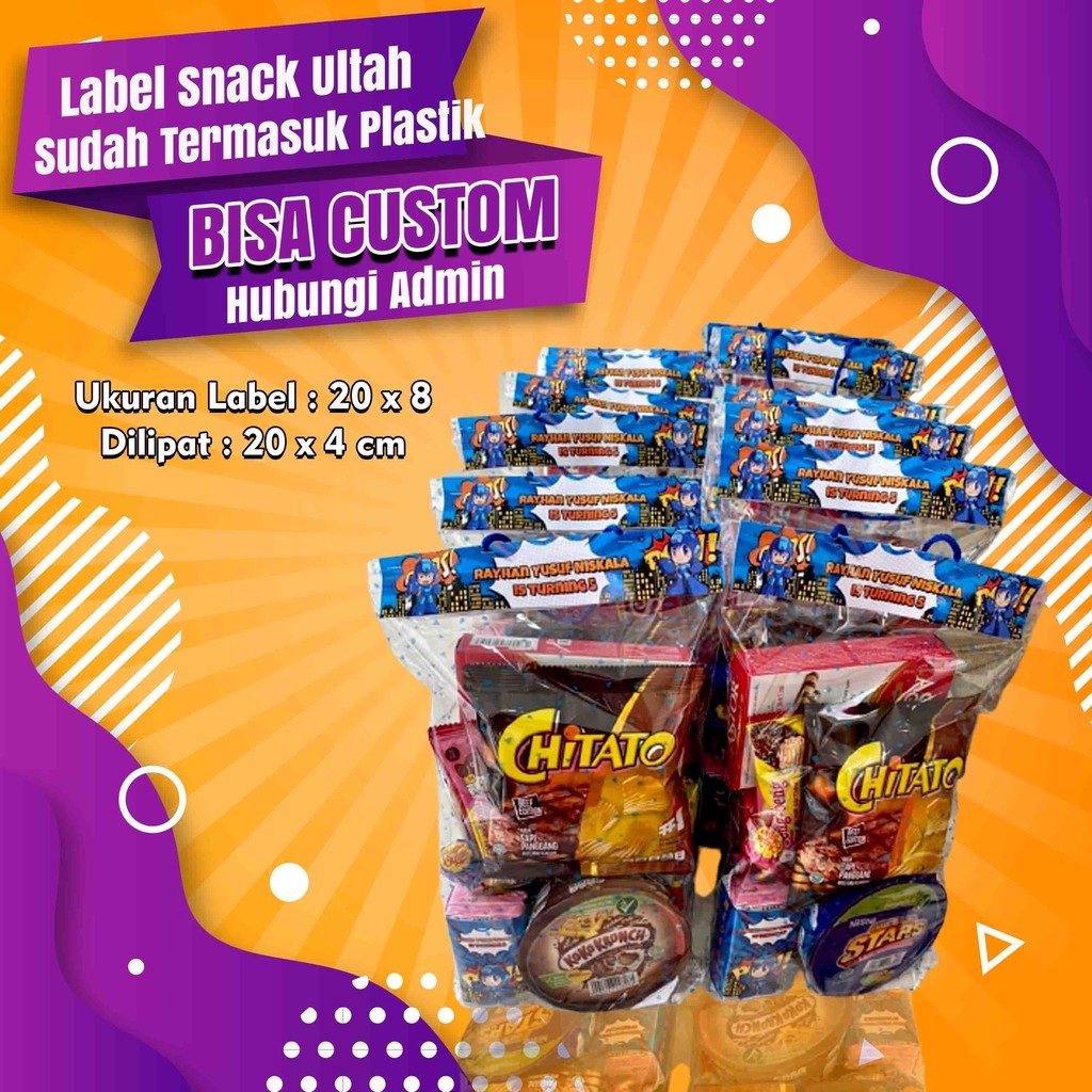 Jual LABEL SNACK ULTAH CUSTOM | Shopee Indonesia