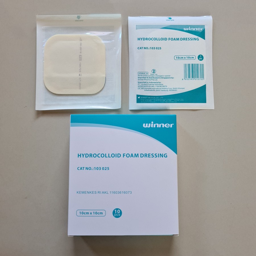Jual Hydrocolloid Foam Dressing 10x10 Plester Penyerap Luka Basah ...
