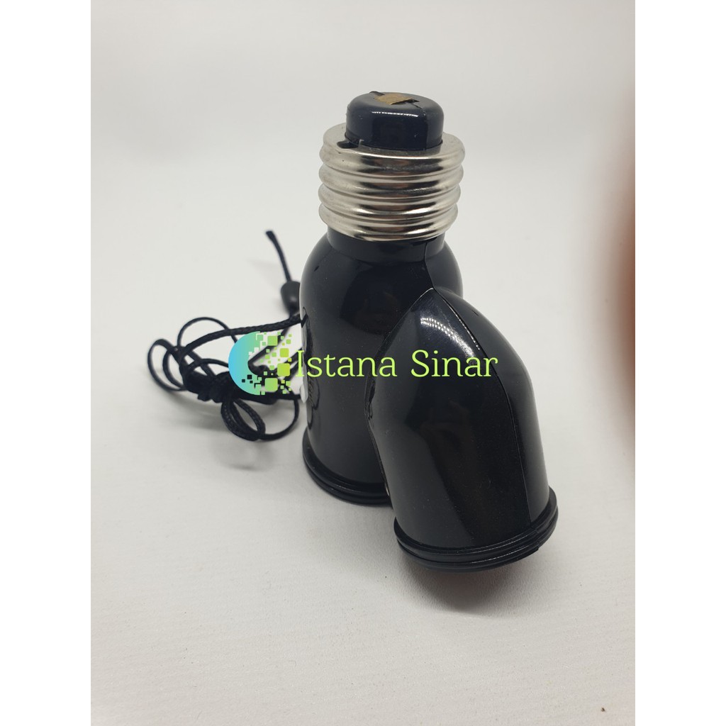 Jual Fitting / Fiting Lampu Tarik Tali E27 Cabang 2 Dua Dobel Double E-27 SNI | Shopee Indonesia