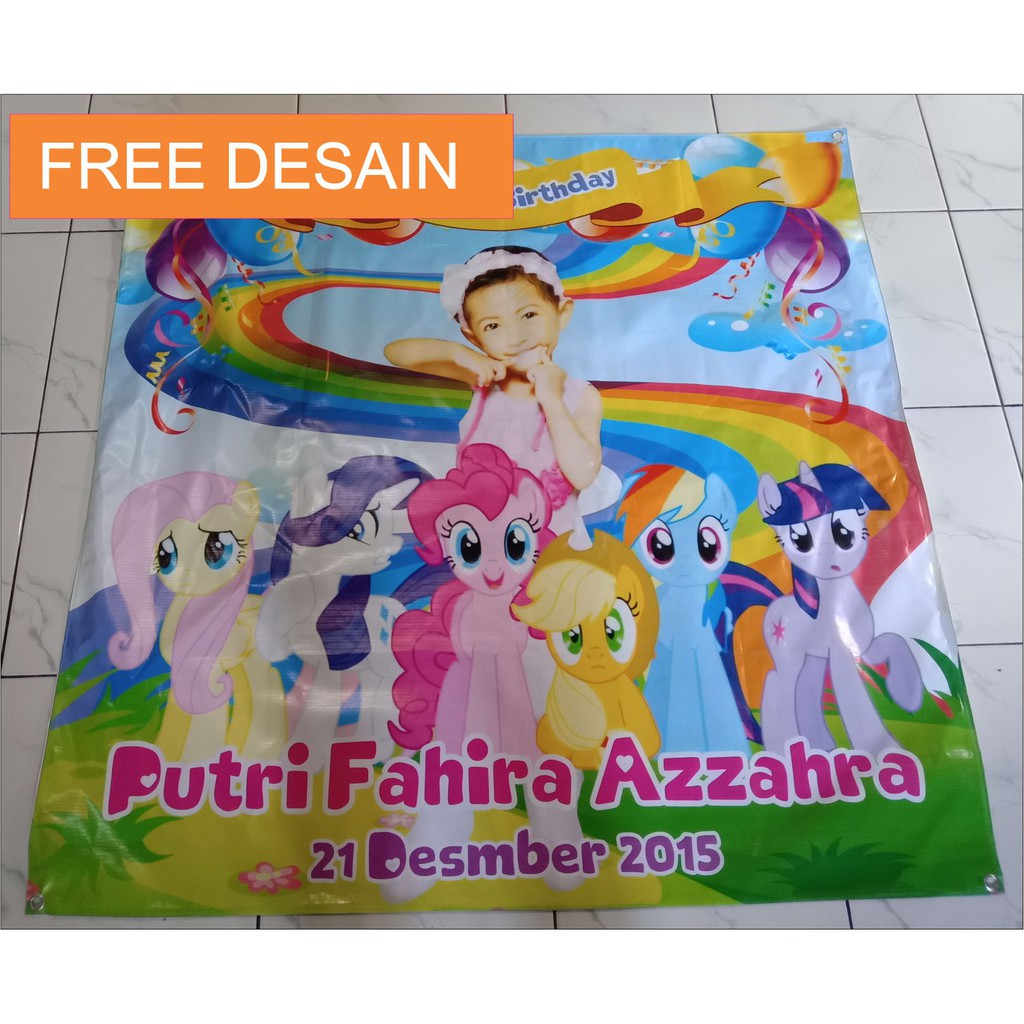 Jual Backdrop Ulang Tahun Anak Custom 1m x 1m FREE DESAIN TERLARIS ...