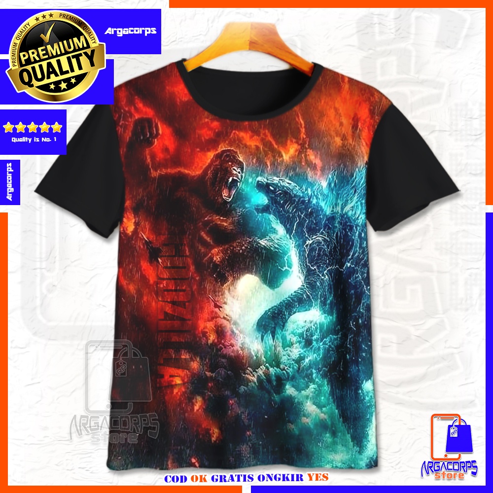 Jual Kaos Anak Anime 3D Baju Kaos Anak Godzilla Art 19 Pakaian Anak ...