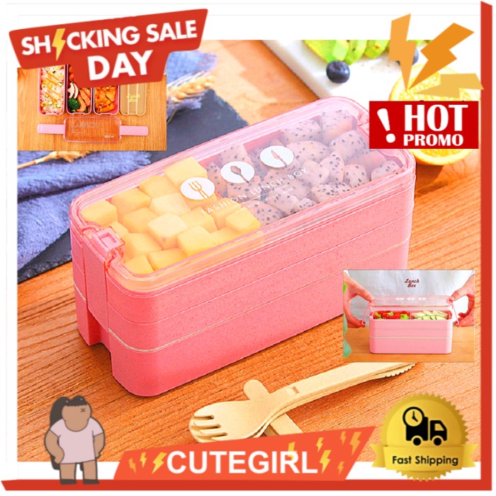 Jual KOTAK food container box tempat makan plastik kotak nasi sayur ...