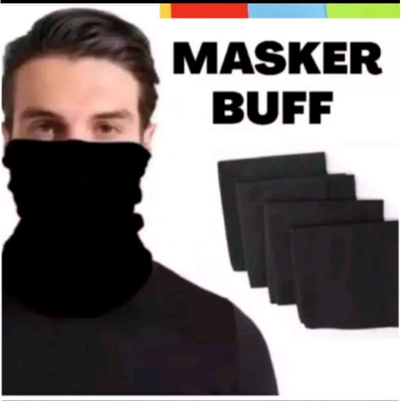 Jual Masker Pria Buff Hitam Polos Masker Motor Berkendara | Shopee ...