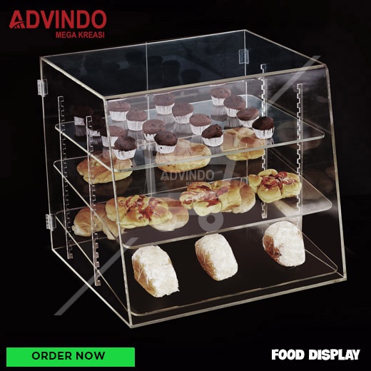 Jual kotak roti / tempat penyimpanan roti / box roti / display kue ...