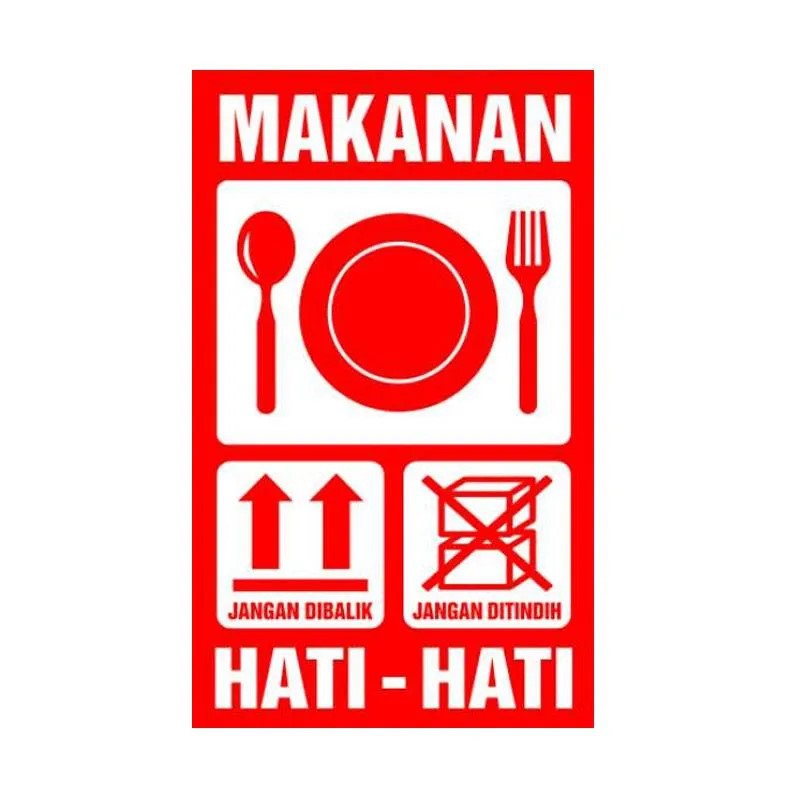 Jual Stiker Fragile Label Jangan dibanting Sticker Pengiriman Please ...