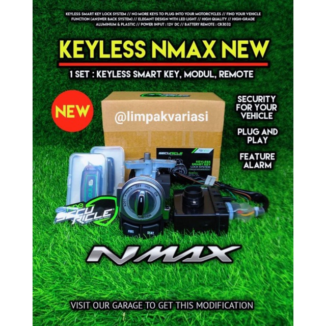 Jual Kunci Keyless Smartkey Yamaha Nmax New 2020 Ada Fitur Alarm PNP ...