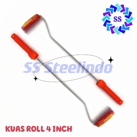 Jual KUAS ROLL CAT KECIL LEBAR 4 INCH | Shopee Indonesia