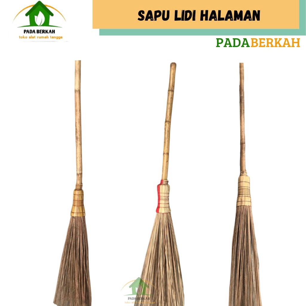 Jual Sapu Lidi Gagang Panjang Halaman/ Sapu Lidi Taman Gagang Bambu ...