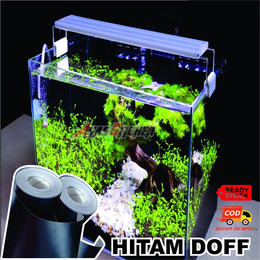 Jual Stiker Background Akuarium Hitam Doff 50cm x 45cm | Shopee Indonesia
