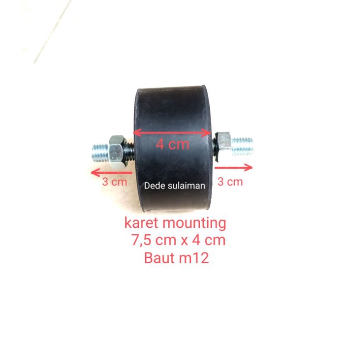 Jual karet mounting 7,5 cm x 4 cm baut dua m12 | Shopee Indonesia