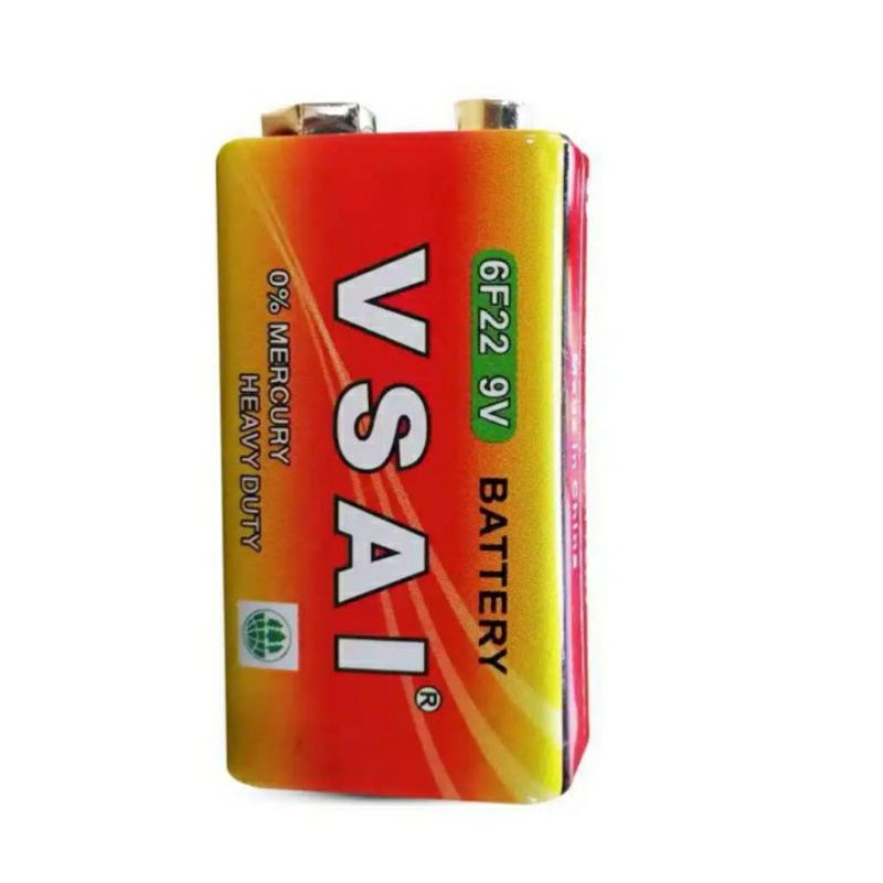Jual BATERAI KOTAK VSAI 9V LR61 Heavy Duty 9 Volt Battery | Shopee ...