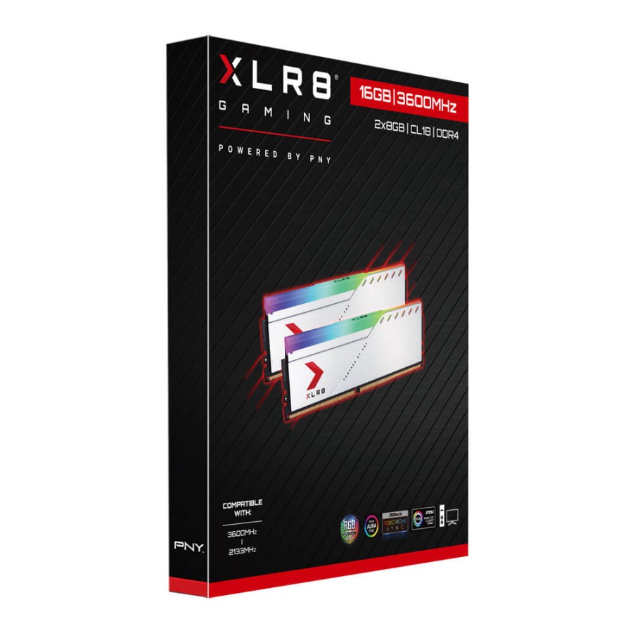 Jual Memory RAM PC PNY Longdimm DDR4 16GB PC 3200 KIT ( 8GB x2 ) RGB SILVER XLR8 | Shopee Indonesia