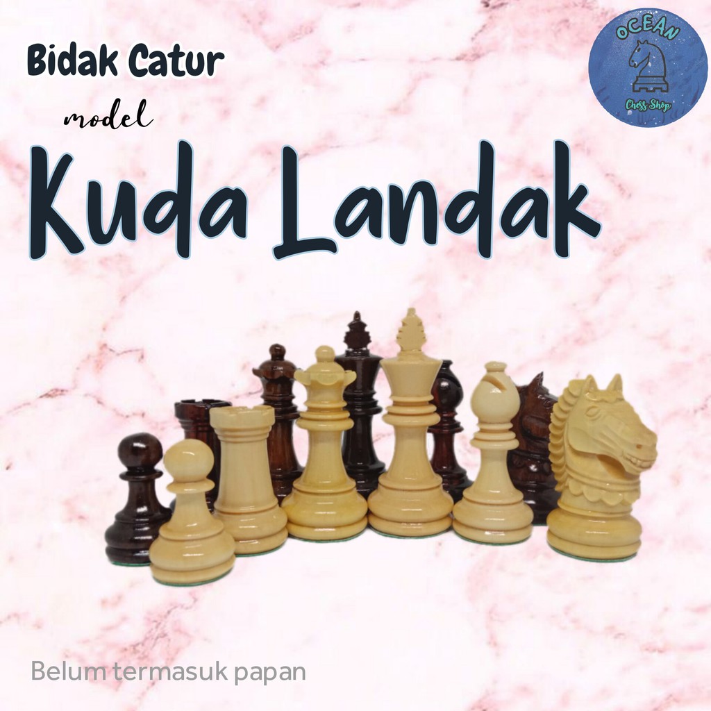 Jual Bidak Catur Sonokeling model Kuda Landak Premium ( Standar ...