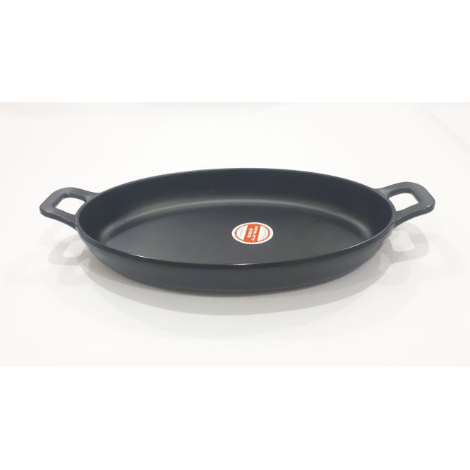 Jual PIRING SAJI UNIK P7309A Piring MELAMIN model Pemanggang Oval HITAM ...