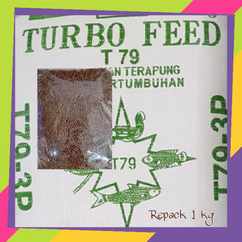 Jual Pelet Ikan/Pakan Ikan Turbo Feed T79-3P (3mm) Repack 1 kg | Shopee ...